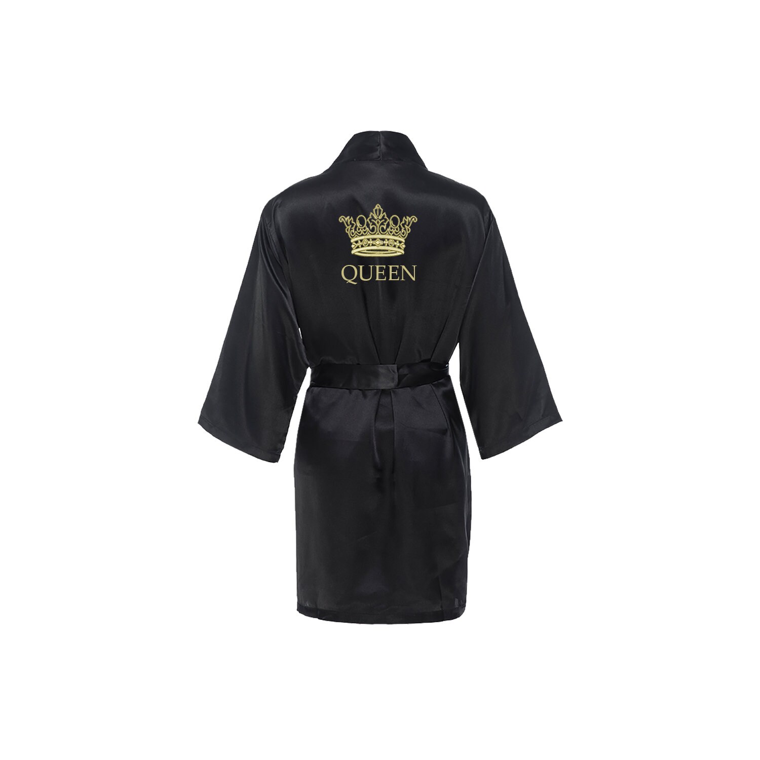 Queen Satin Robe His Queen Robe Satin Kimono Robe gold | Etsy