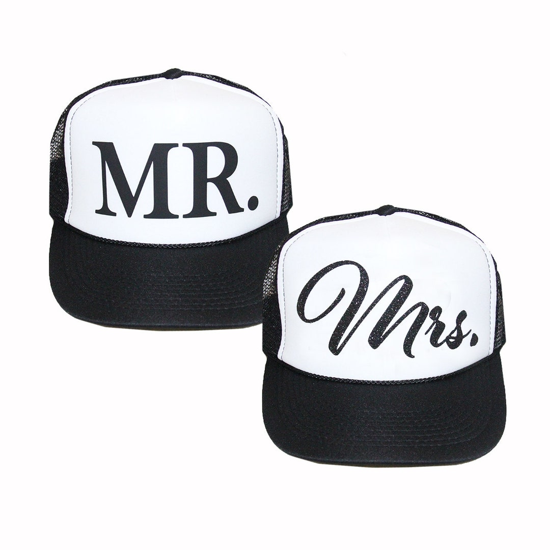 Mr & Mrs Trucker Hats, Glitter Mrs. Trucker Hat, Mr. Trucker Hat ...