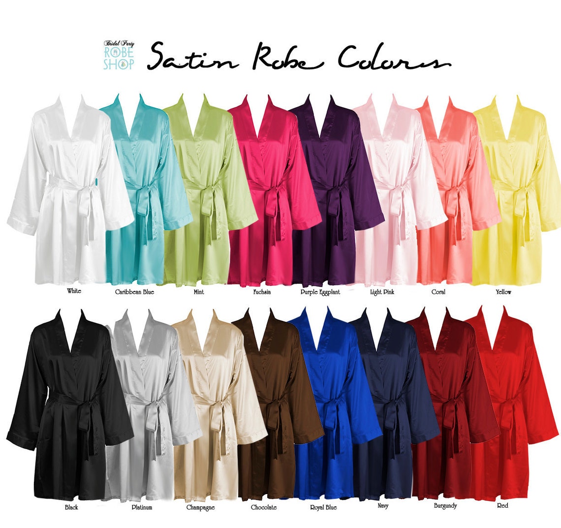 Personalized Mrs. Robe Monogrammed Satin Robe Bridal Robes - Etsy