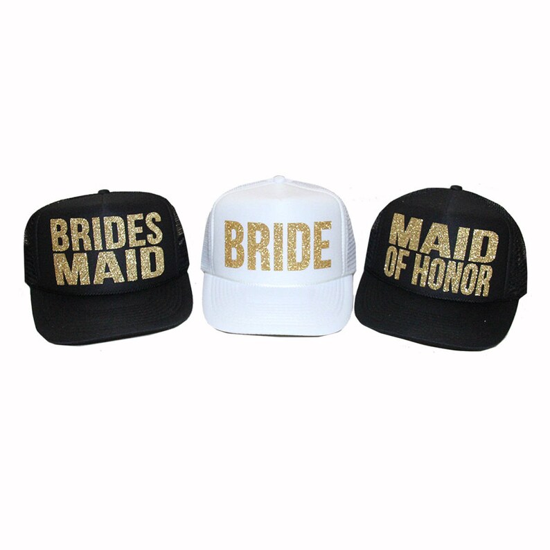 Tribe Trucker Hats Gold Glitter Tribe Hat Bride Tribe - Etsy