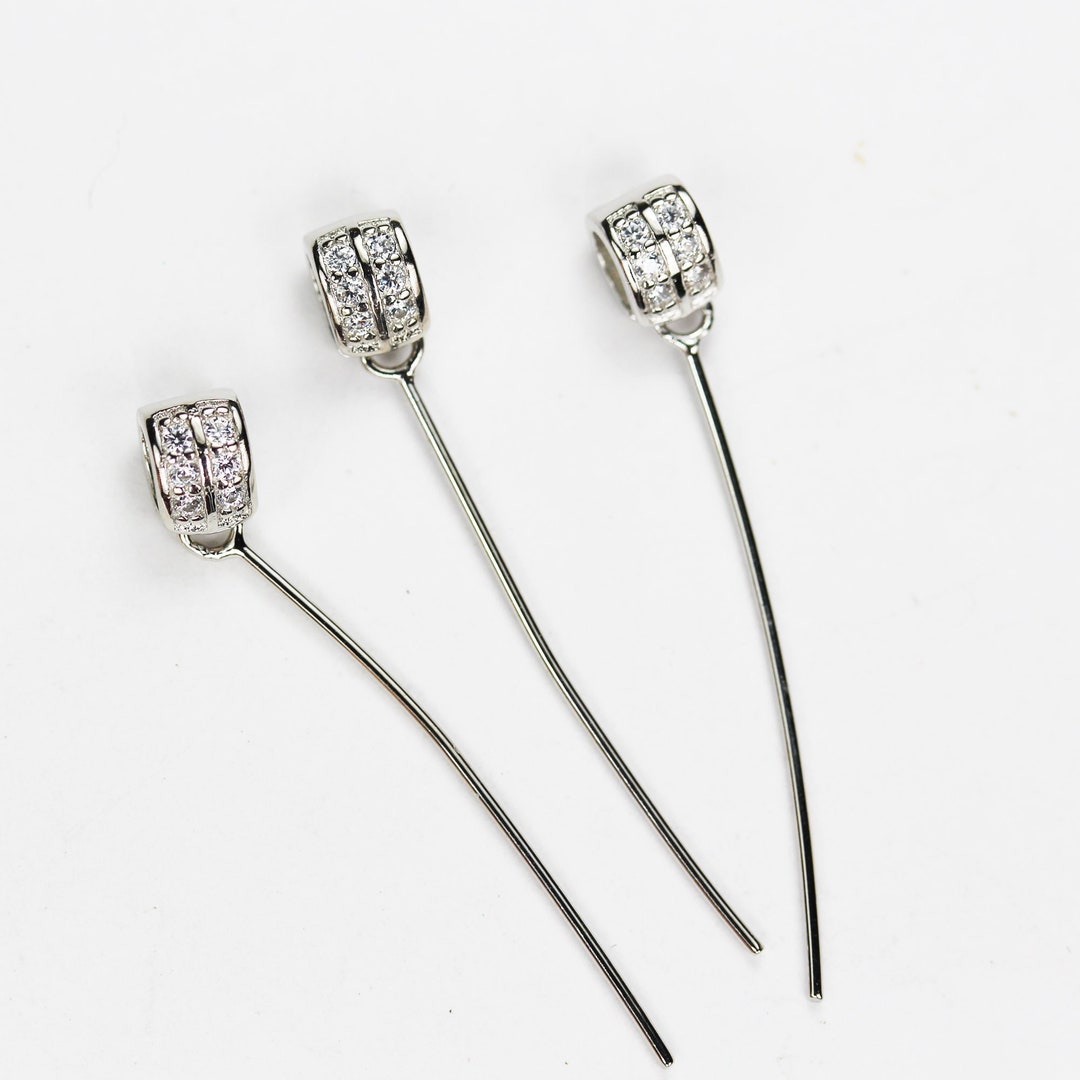 Bails for Pendants 2pcs 925 Sterling Silver With Cubic Zirconia Bail ...