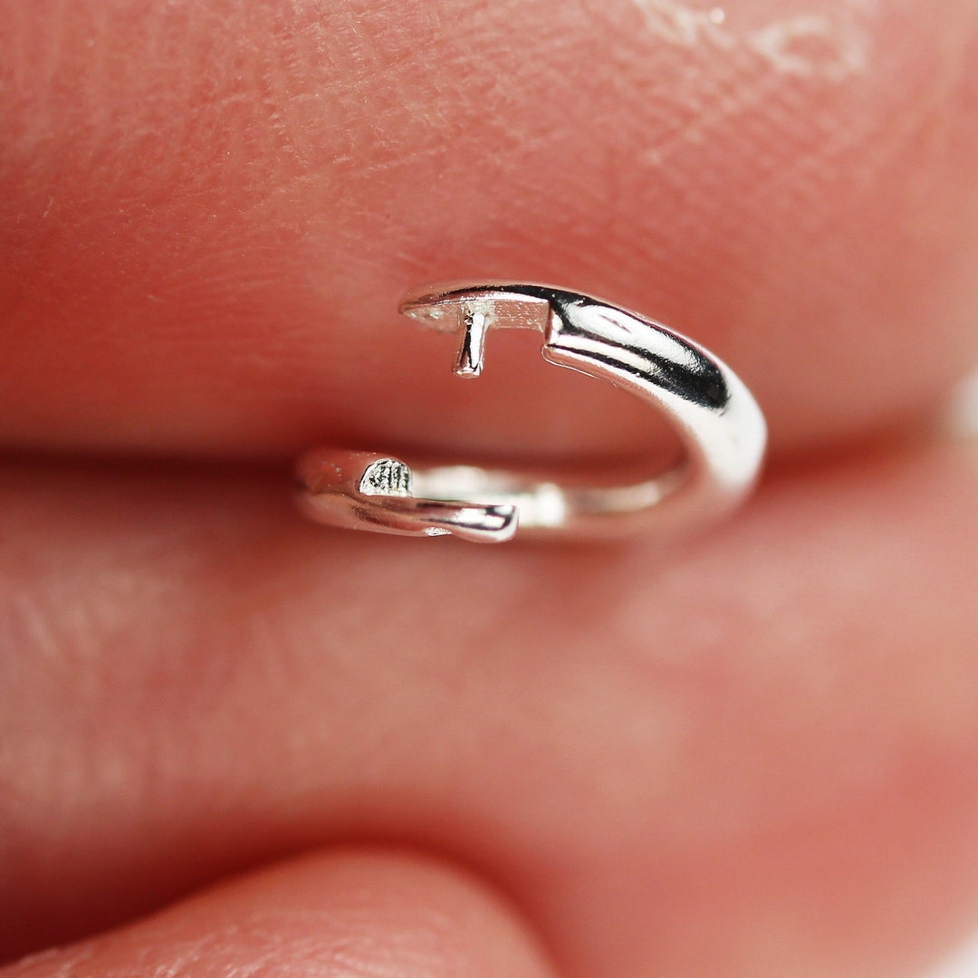 4pcs Locking Jump Rings, 15gauge 6/8/10mm 925 Sterling Silver / 18k ...