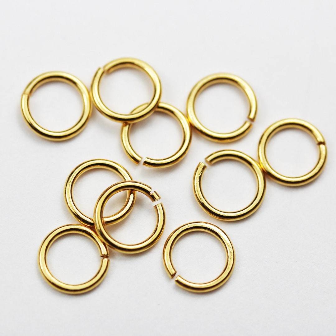 Gold Jump Rings 20pcs 18gauge 6mm Gold Vermeil Style Jewellery Findings ...