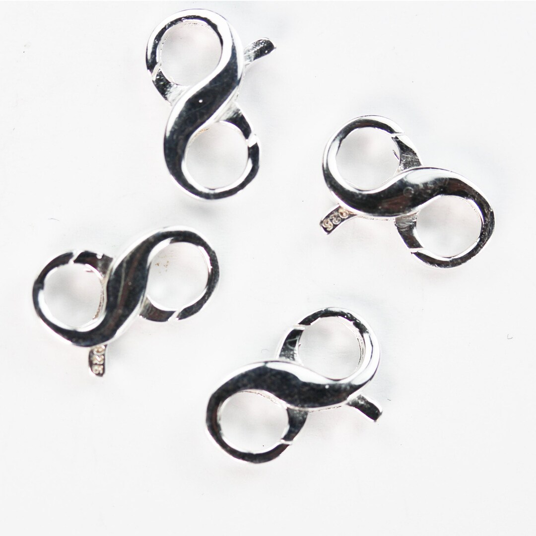 Sterling Clasp 16mm 8 Shape Infinity Shape Clasp 925 Sterling Silver ...