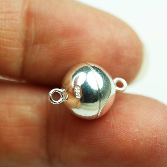 Magnetic Clasp 1pc 10mm 925 Sterling Silver With Platinum - Etsy
