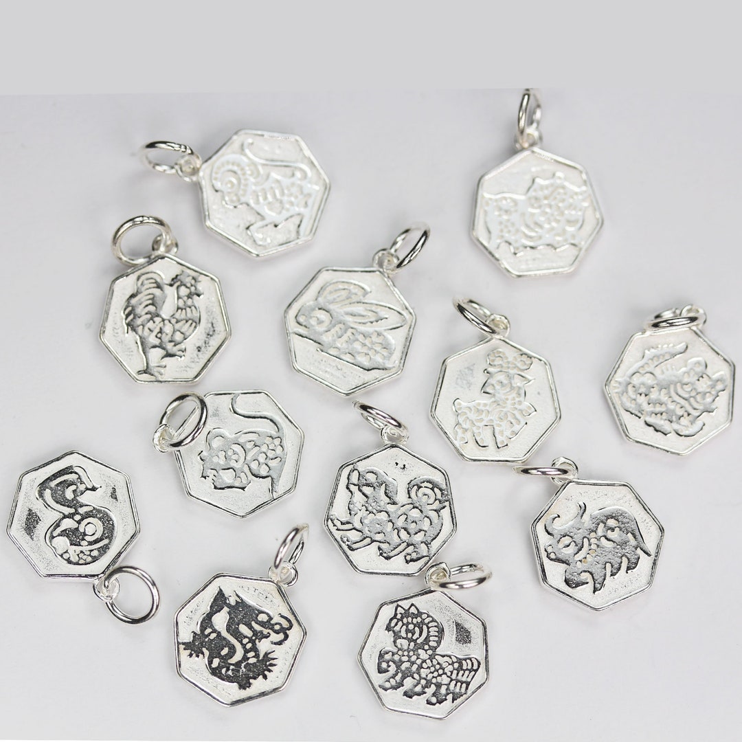 Charm 1pc Chinese Zodiac Charm 925 Sterling Silver Jewellery - Etsy