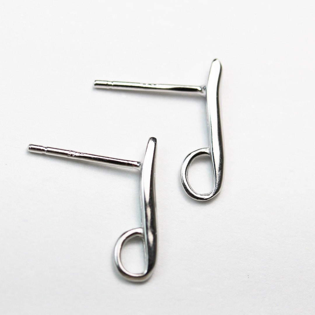 Earring Findings 4pcs 925 Sterling Silver Jewellery Findings Earstud ...
