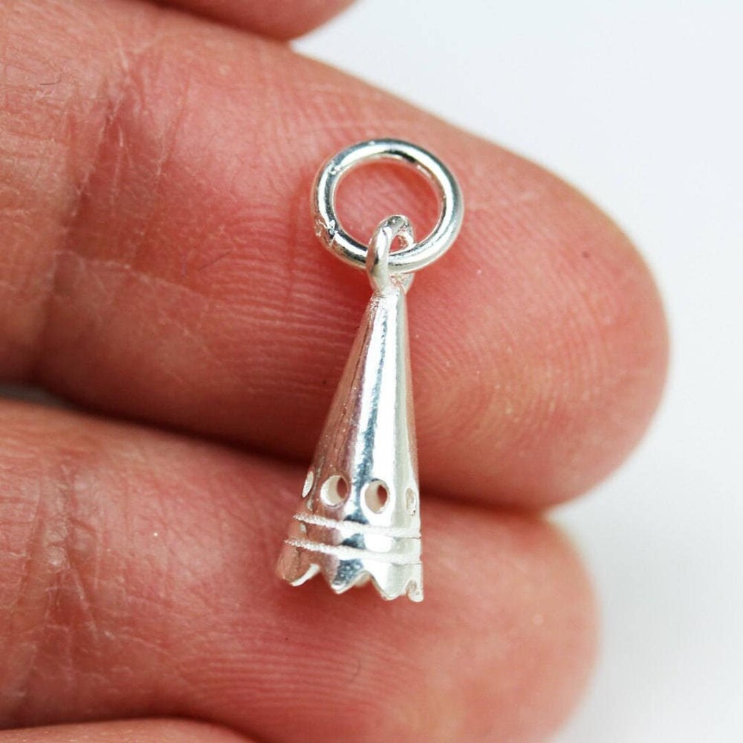 Sterling End Caps 4pcs 925 Sterling Silver Jewelry Findings - Etsy