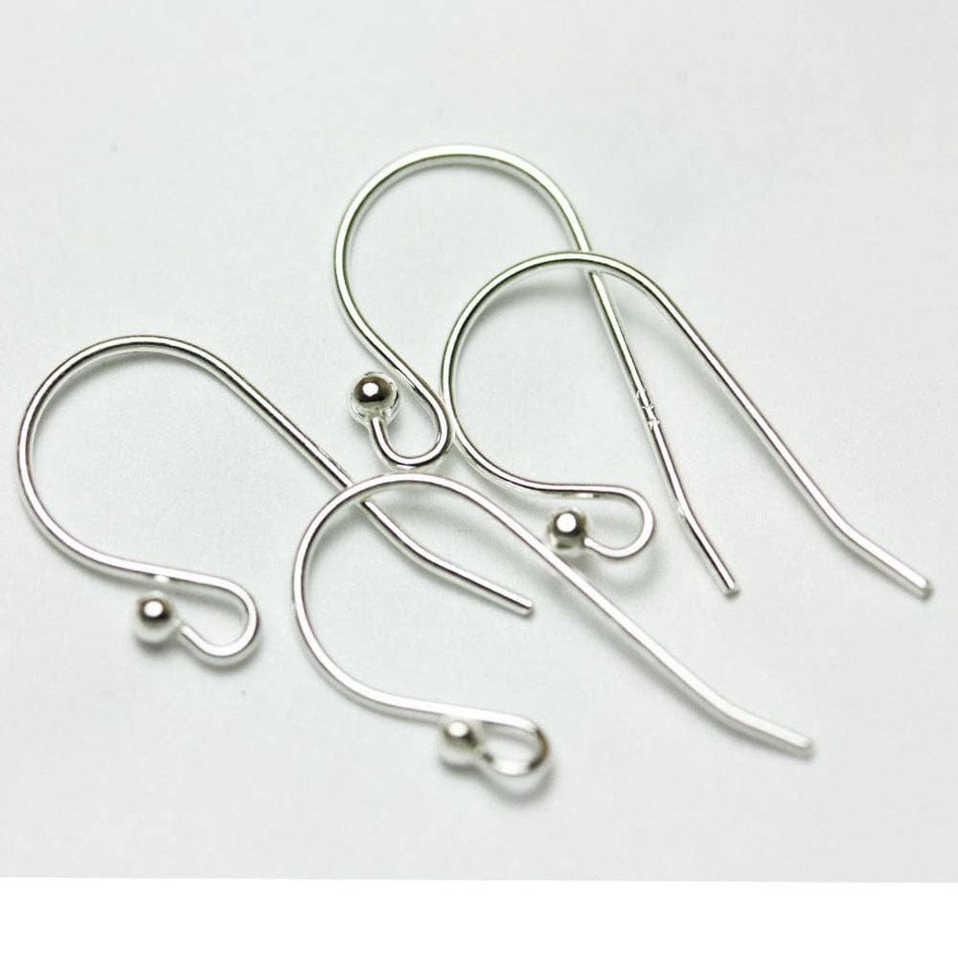 French Earring 8pcs 925 Sterling Silver Jewellery Findings Earwire ...