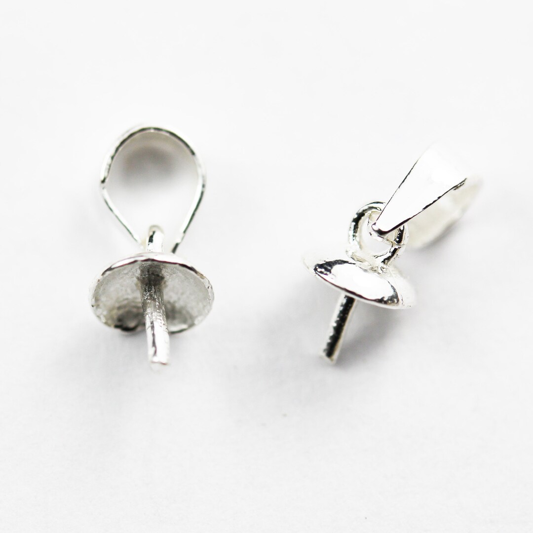 Jewelry Bails 10pcs 5mm Caps 925 Sterling Silver Bail - Etsy