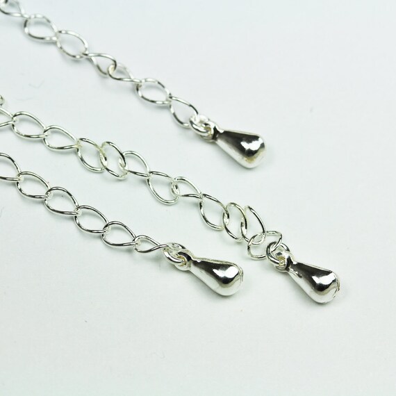 Chain Extension Exp4pcs 925 Sterling Silver Extension Chain - Etsy