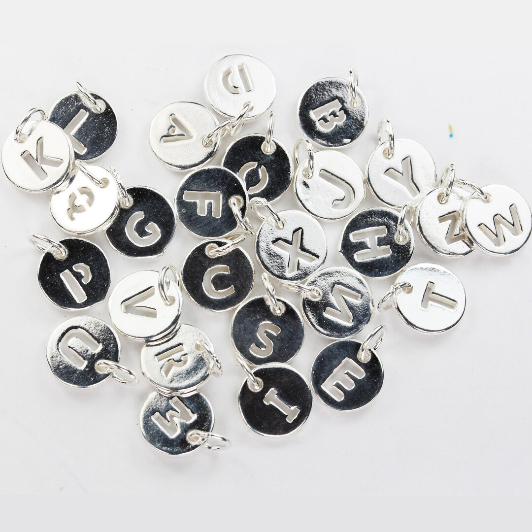 Letter Charms 1pc 925 Sterling Silver Letter Charms,silver Findings for ...