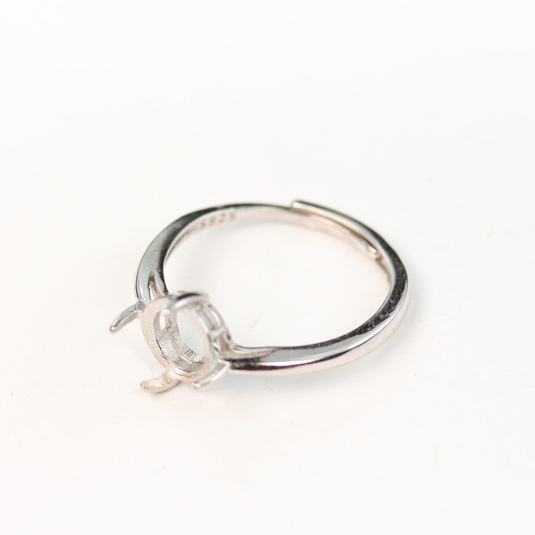 Adjustable Ring Mounting 925 Sterling Silver Jewellery Findings, Ring ...