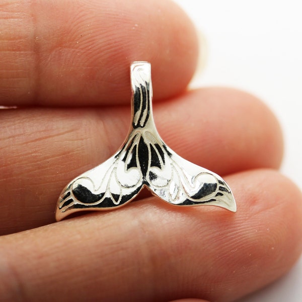 Sterling Silver Mermaid Charm - Etsy