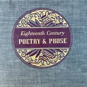Vintage Eighteenth 18th Century Poetry and Prose From 1950's Antique ...