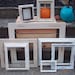 Open Wooden Frame Set of 8 Hand Painted Ombre Neutral Shades, Rustic ...