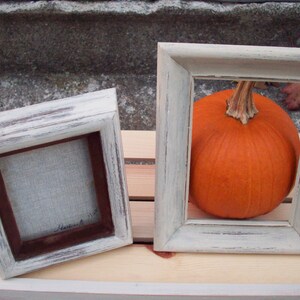 Open Wooden Frame Set of 8 Hand Painted Ombre Neutral Shades, Rustic ...