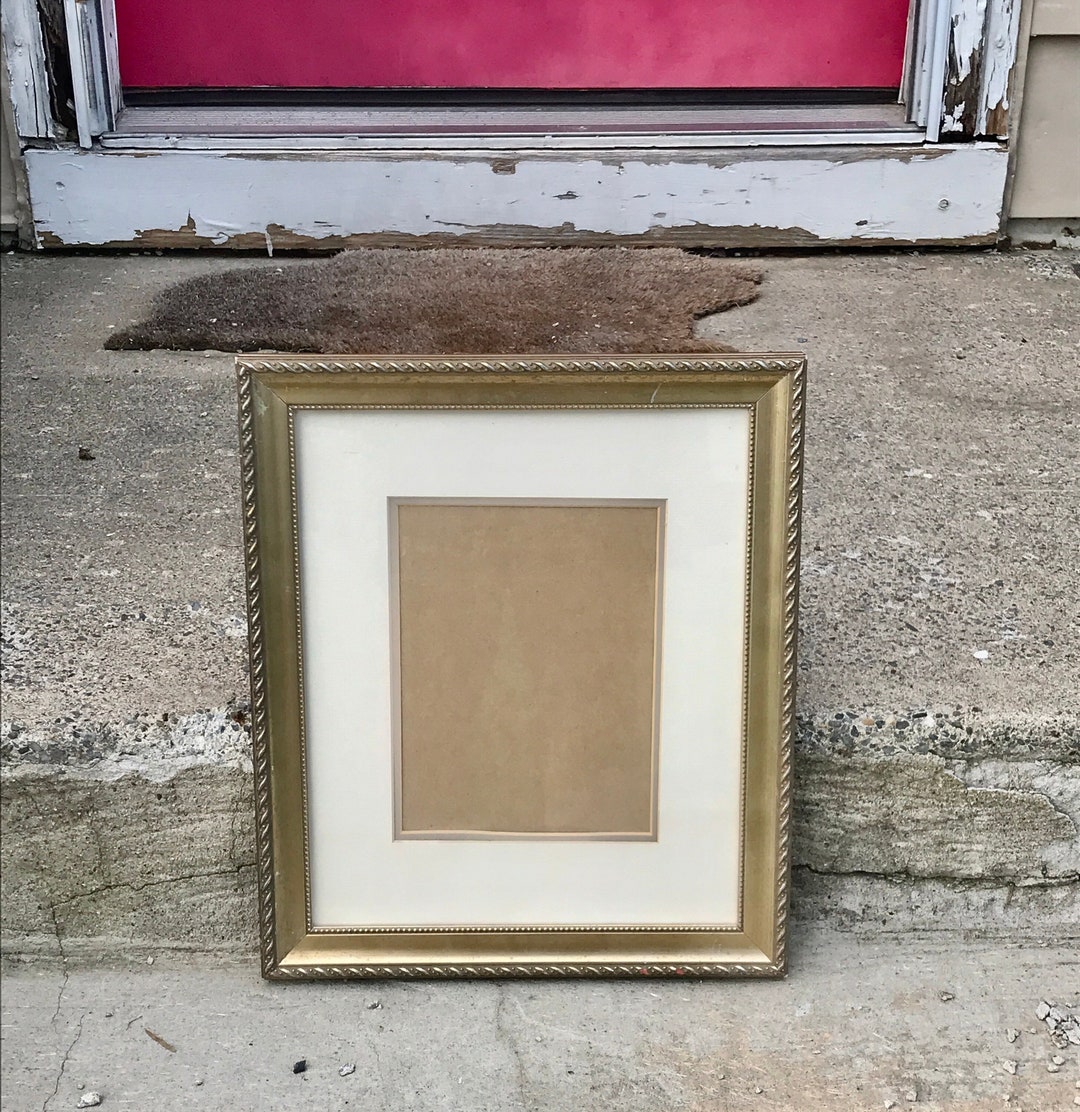 Gold Wood Wooden Ornate Vintage Picture Frame Photo Matted for Family ...