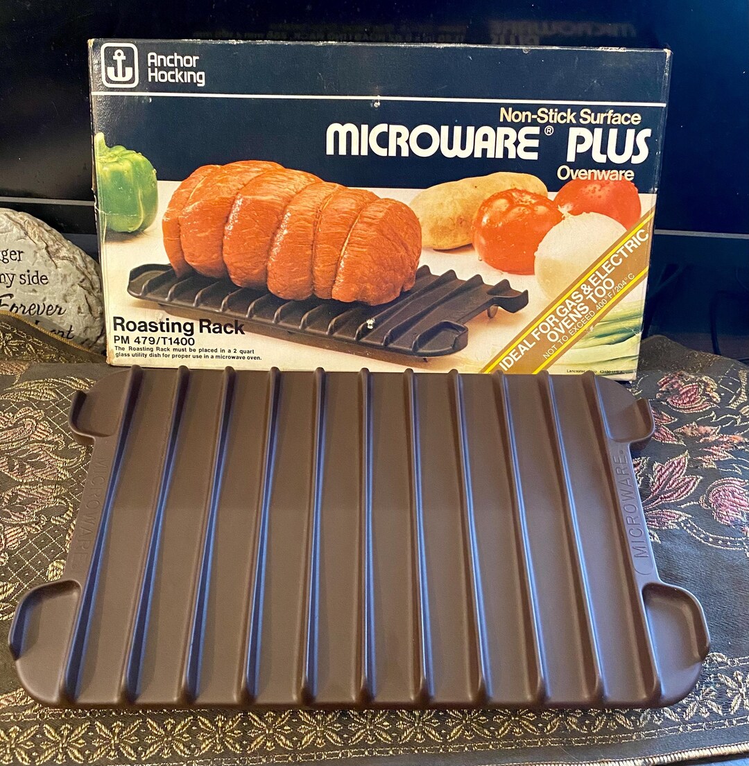 New in Box Vintage Anchor Hocking Microwave Roasting Rack Plate Non ...