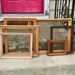 Wood Frame Set Open Wall Gallery Vintage Picture Frames - Etsy