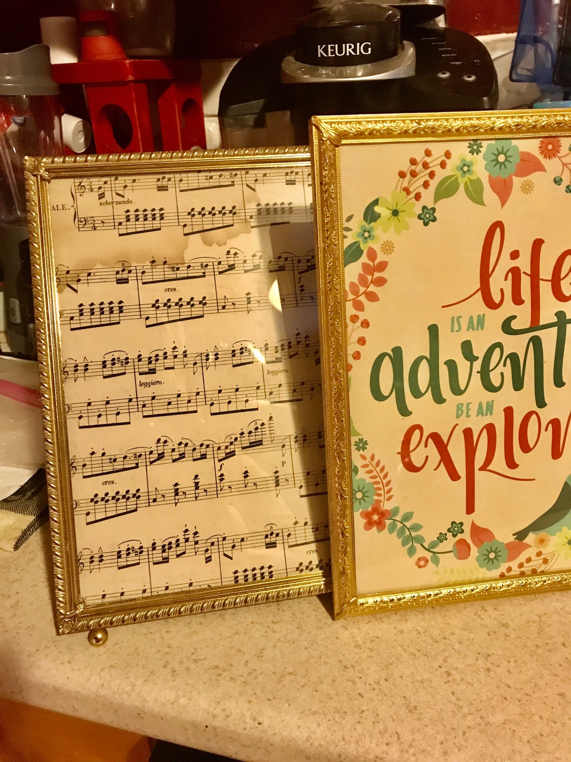 Vintage Gold Metal Picture Frame Set of 5 Rustic Wedding Home | Etsy