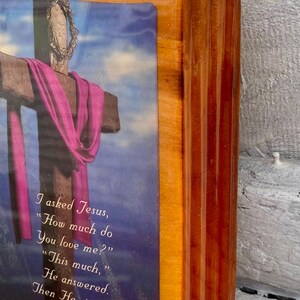 Vintage Wood Wooden Religious Wall Clock Open Book Style Jesus ...