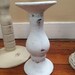 Tall Candlesticks Hand Painted Neutral Shades Antique White & Cream ...