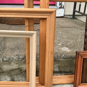 Wood Frame Set Open Wall Gallery Vintage Picture Frames Instant ...