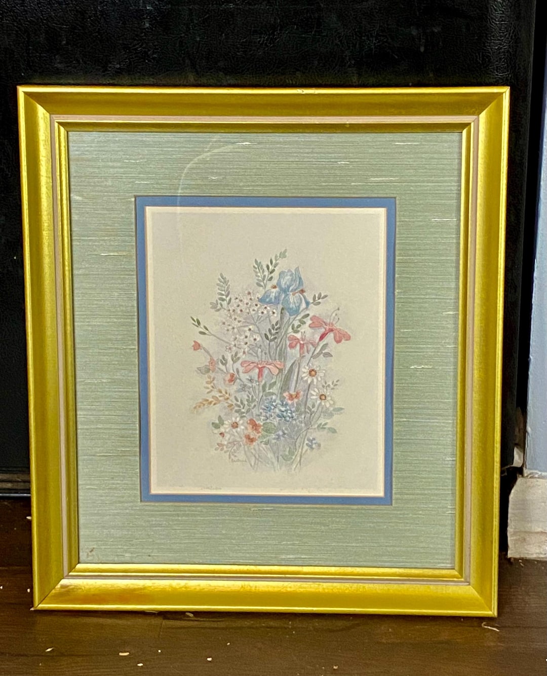Vintage Framed Mary Vincent Bertrand Numbered Floral Art Print ...