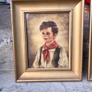 Vintage Framed Art Prints of Spanish Boy & Girl Elena Chiko Chico Gypsy ...
