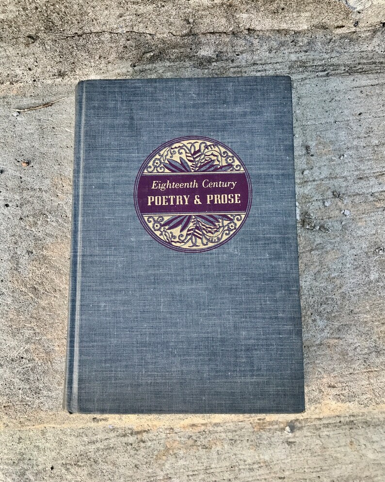 Vintage Eighteenth 18th Century Poetry and Prose From 1950's Antique ...