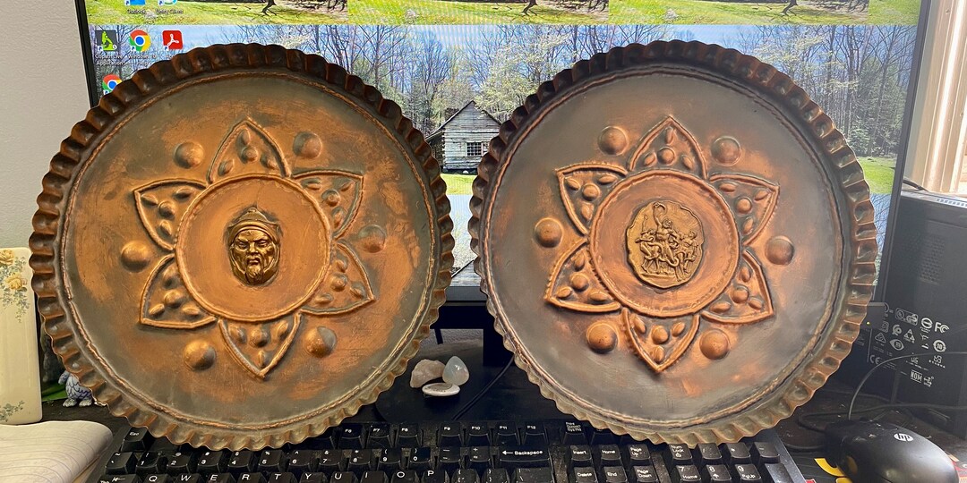Vintage Copper Wall Art Greek Gods Goddess Mythology Set of 2 Wall ...