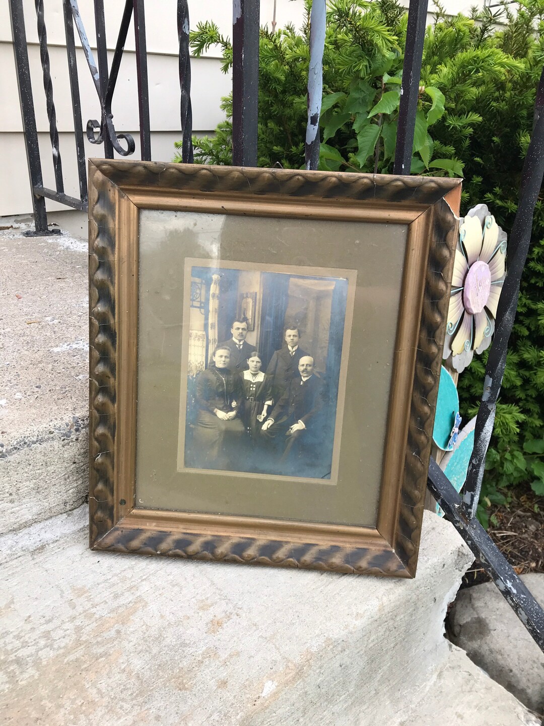 Framed Antique Family Photo 1800s Generational Matted Picture Portrait ...
