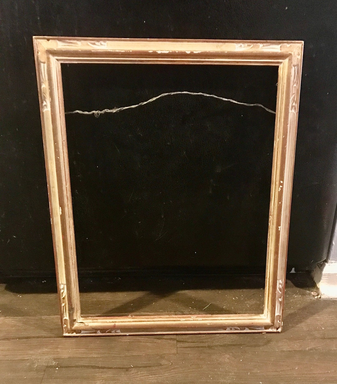 Open Gallery Wood Wooden Picture Frame in Gold Ornate Carved Design ...