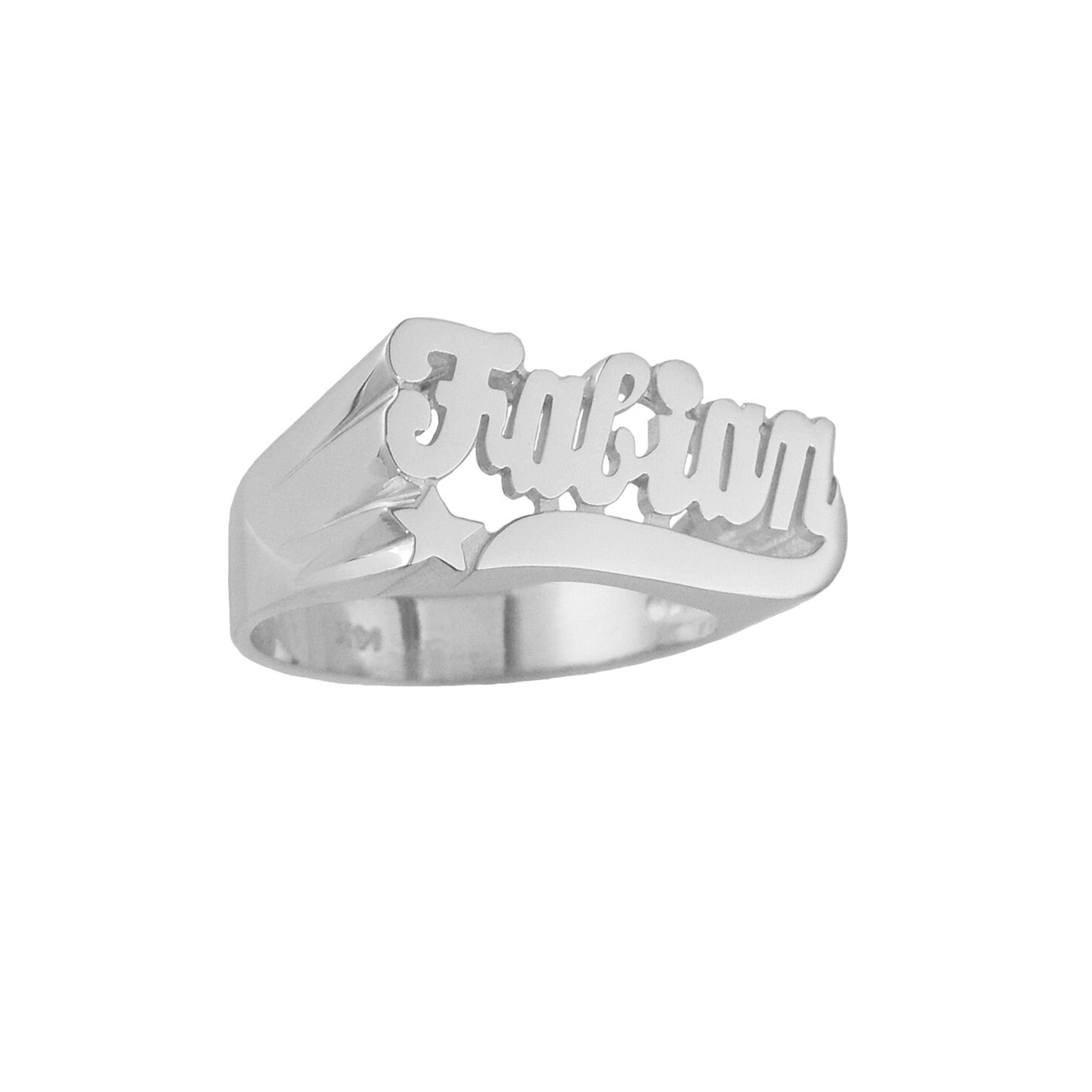 Custom Gold Name Ring Solid Gold 10k or 14k Fine Jewelry | Etsy