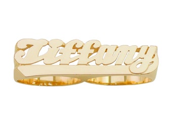 Two Finger Name Ring - Etsy
