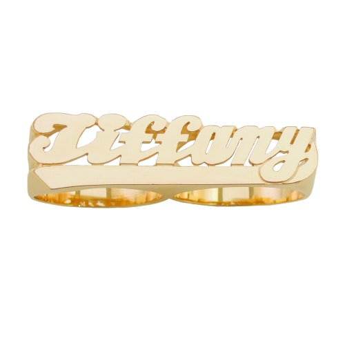 Custom Gold Name Ring Solid Gold 10k or 14k Fine Jewelry | Etsy