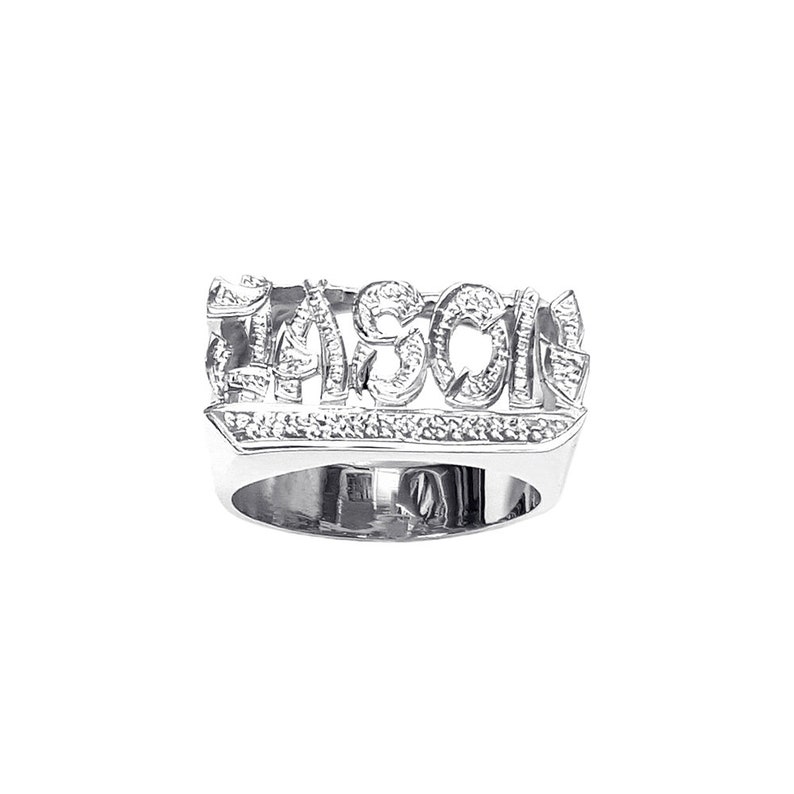 Custom Silver Name Ring Solid Sterling Silver Fine Jewelry - Etsy