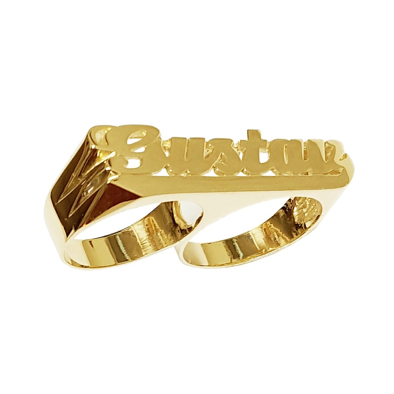 Custom Gold Name Ring Solid Gold 10k or 14k Fine Jewelry | Etsy