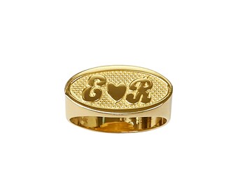 Custom Gold Name Ring Solid Gold 10k or 14k Fine Jewelry | Etsy