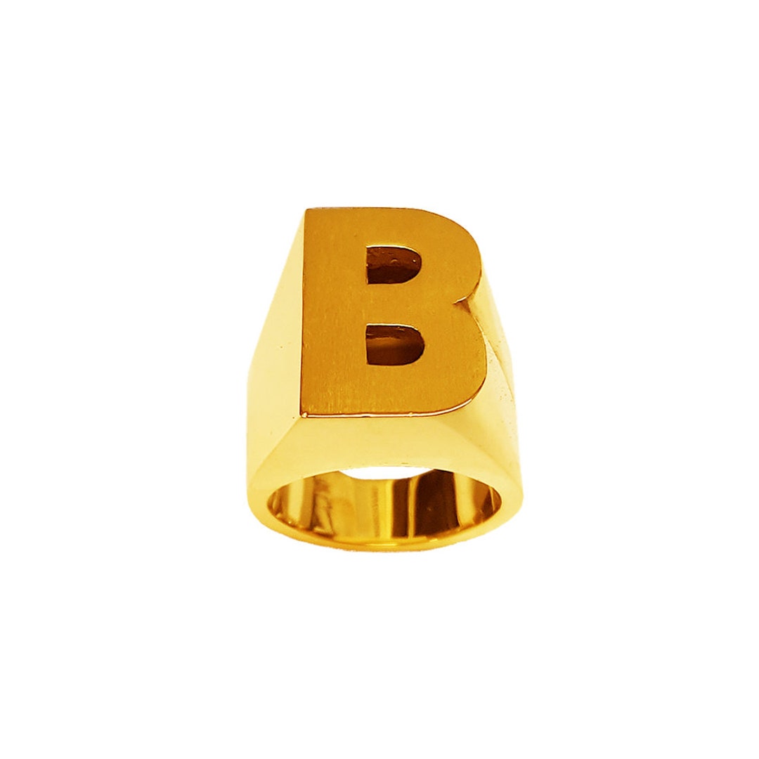 Custom Gold Name Ring | Solid Gold 10k or 14k | Fine Jewelry | Two ...