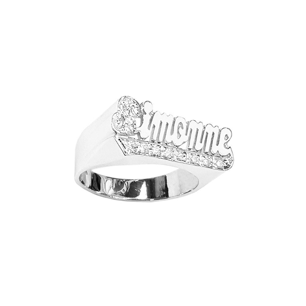 Custom Silver Name Ring Solid Sterling Silver Fine Jewelry | Etsy