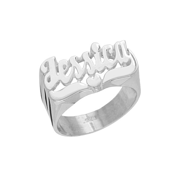 Name Ring Sterling Silver - Etsy