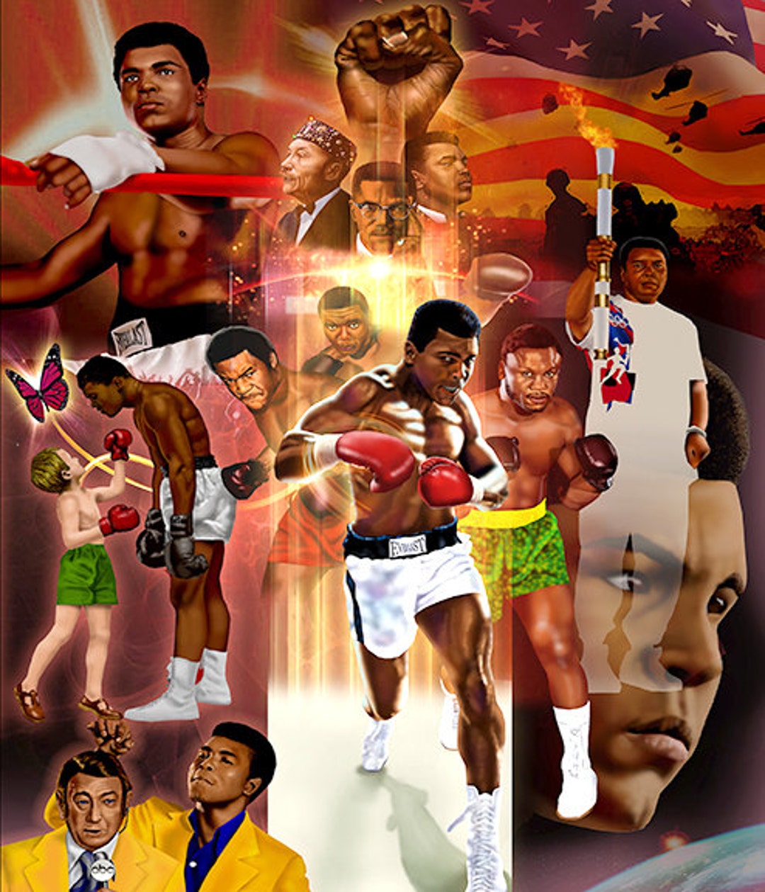 Muhammad Ali Collage Canvas Art - Etsy