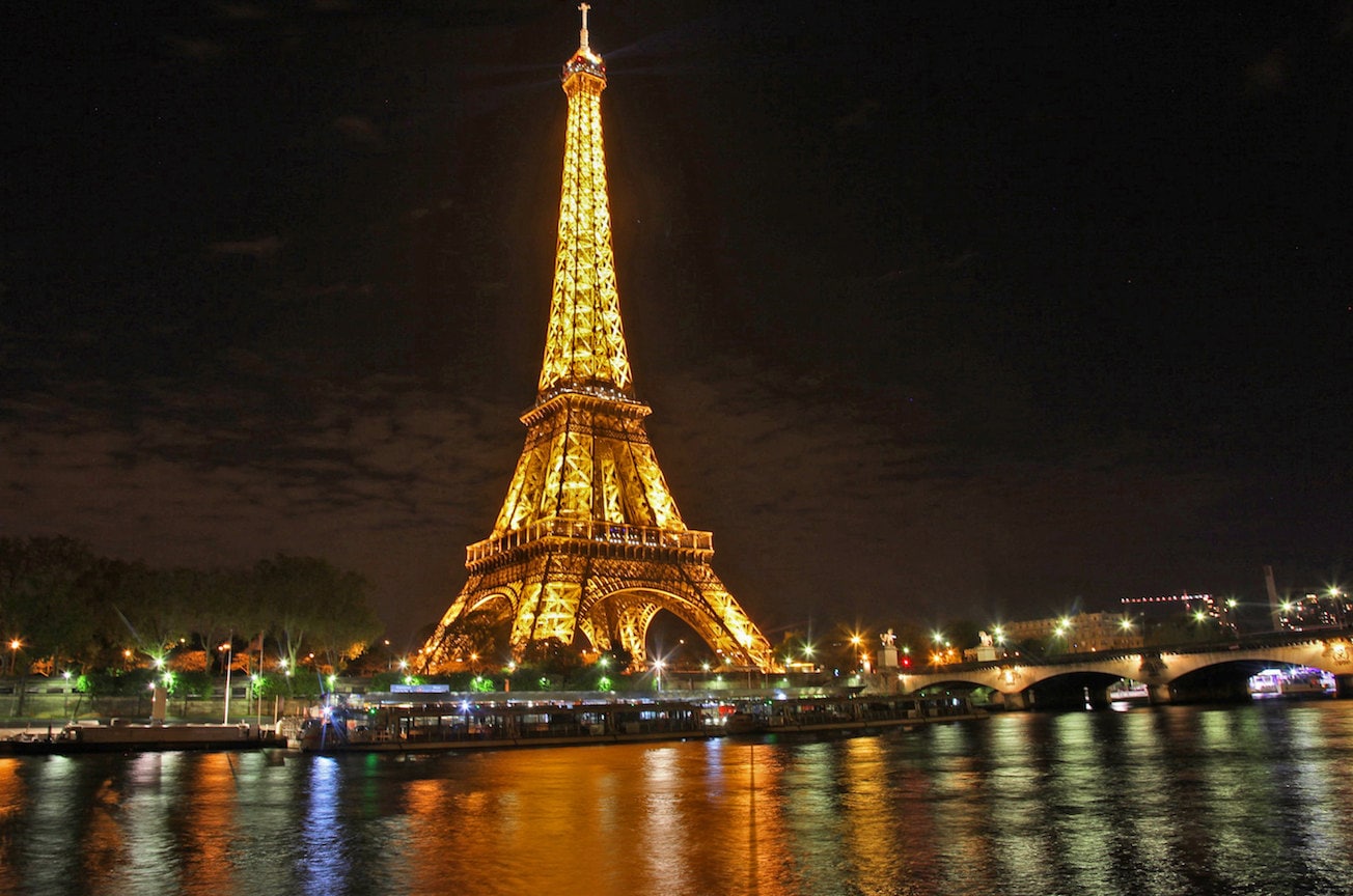 Paris Eiffel Tower Night Landscape - Etsy