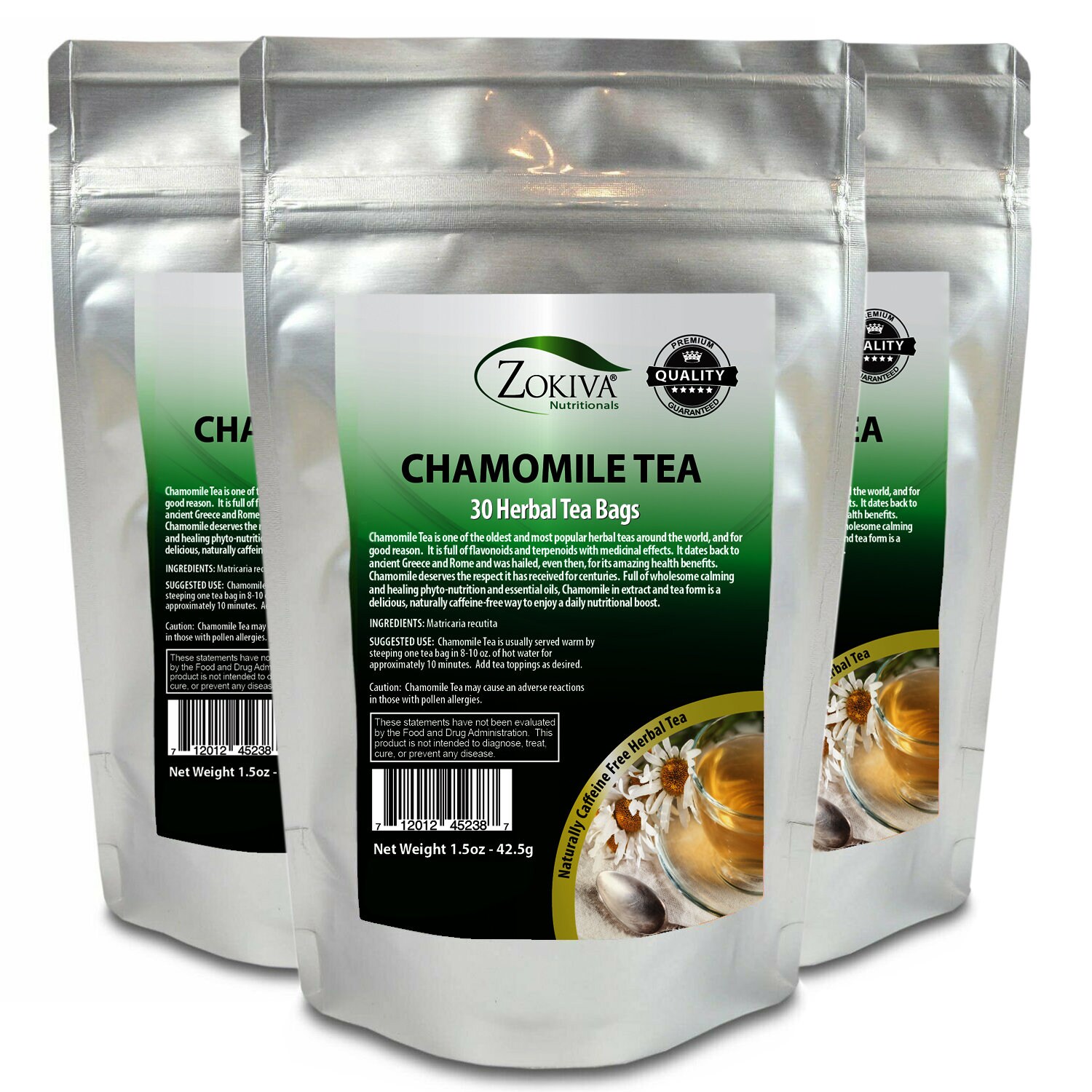 Chamomile Tea 3-pack 90 Bags 100% Natural Premium Tea in - Etsy