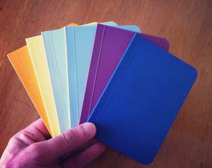 Bulk Plain Color Notebook, Color Pocket Journal, Original Handmade Mini ...