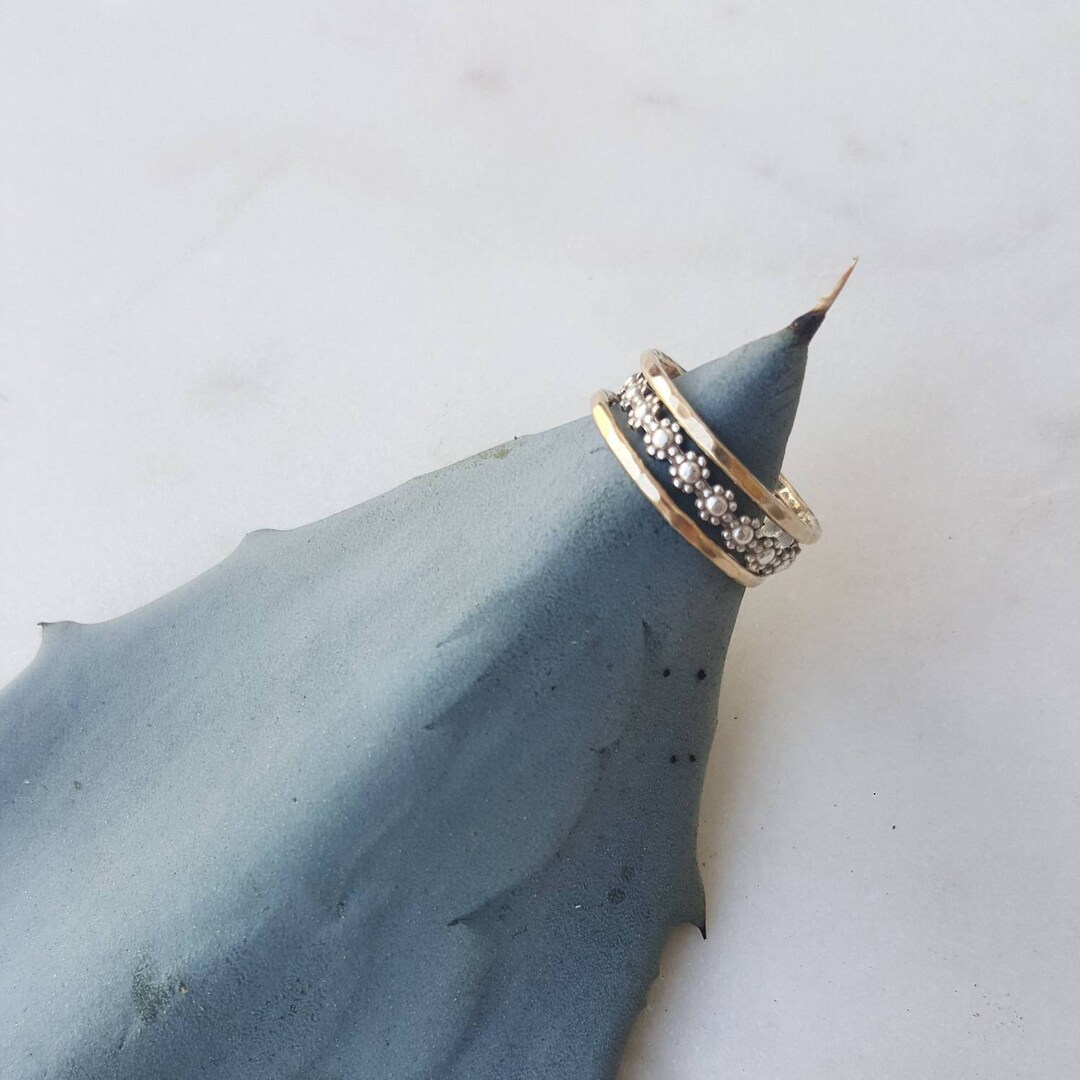 3 Stacking Rings / Gold Filled / Sterling Silver / Unique / Simple ...