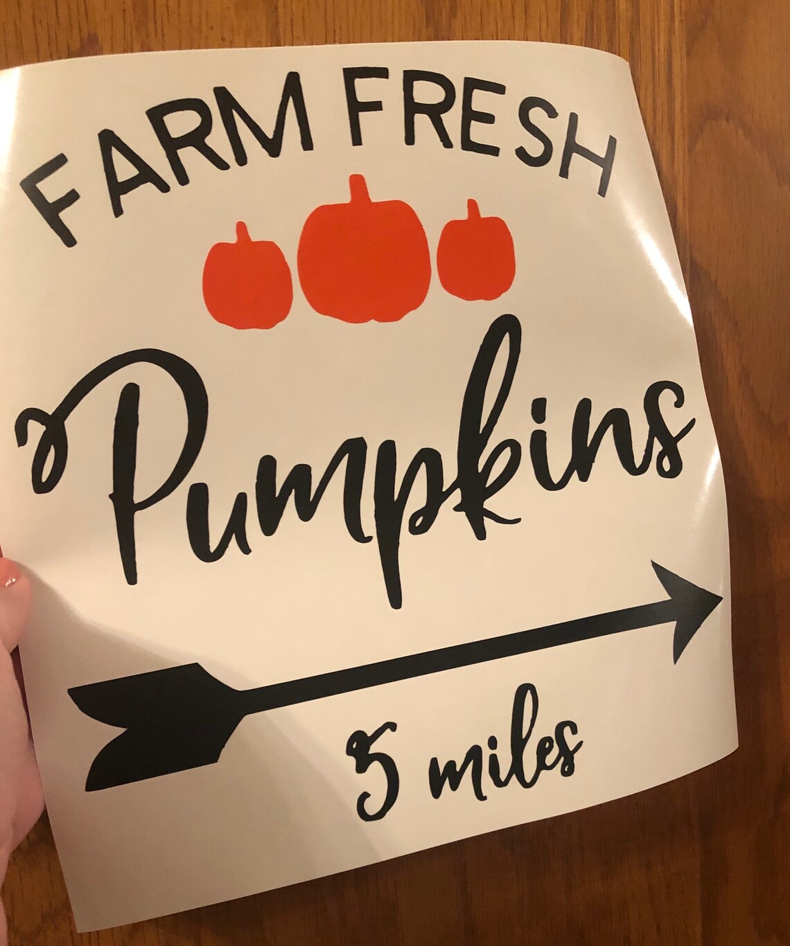 Pumpkin Vinyl Decal Farm Fresh Pumpkin Vinyl Decal Fall | Etsy