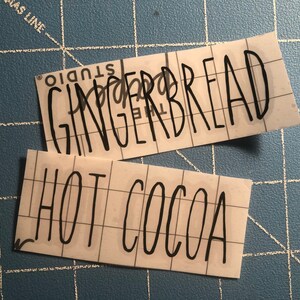 Rae Dunn Inspired Christmas Vinyl Decals | Custom Holiday Labels - Etsy